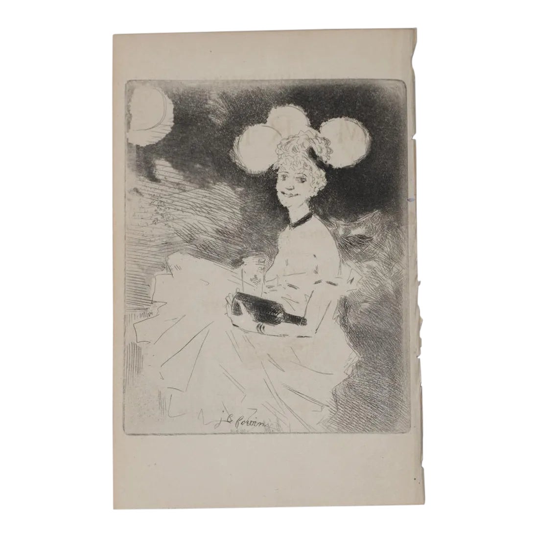 Jean-Louis Forain (1852-1931) "A Night Out" Original Etching c.1890s ...