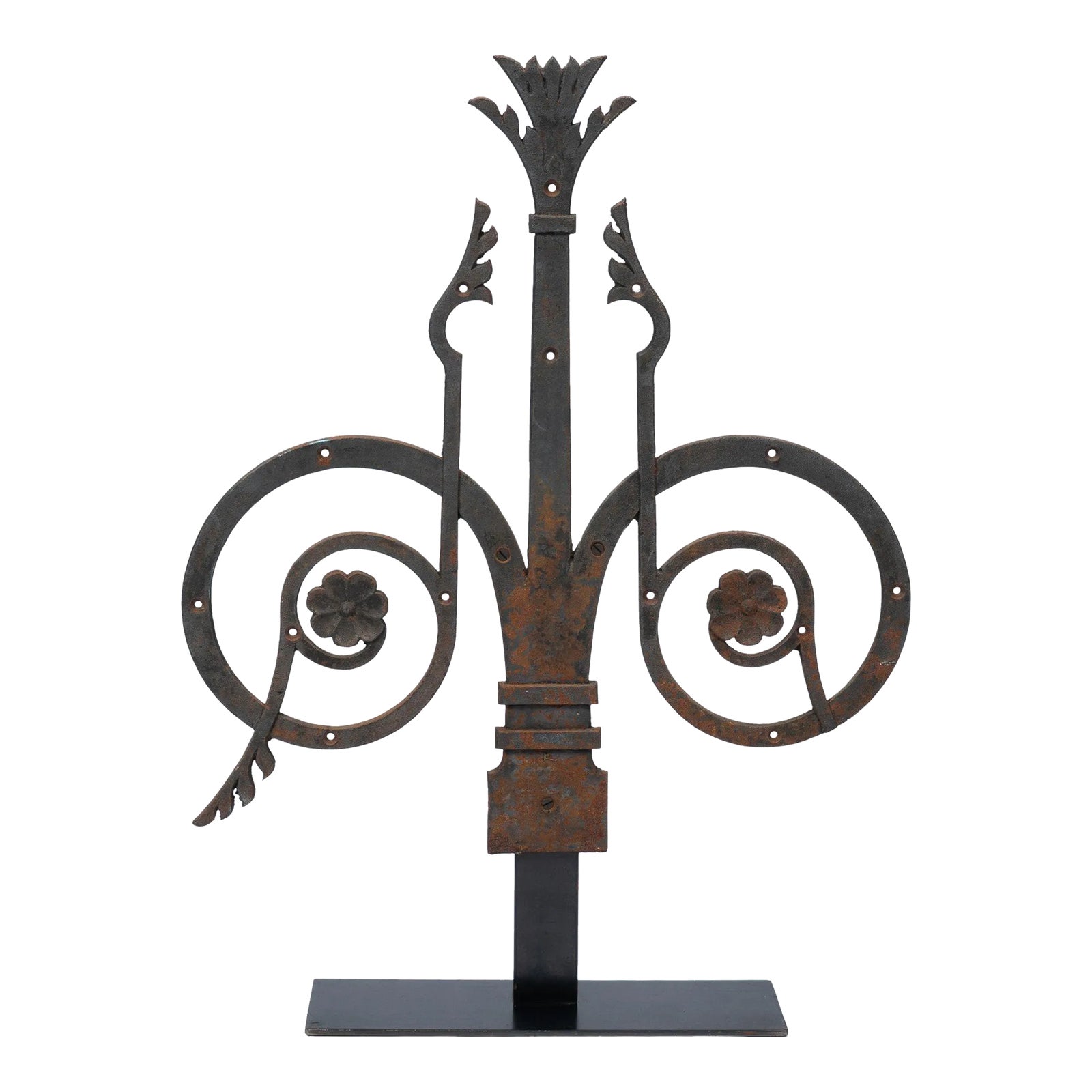 American Cast Iron Strap Work Carriage Door Hinge in the Romanesque ...