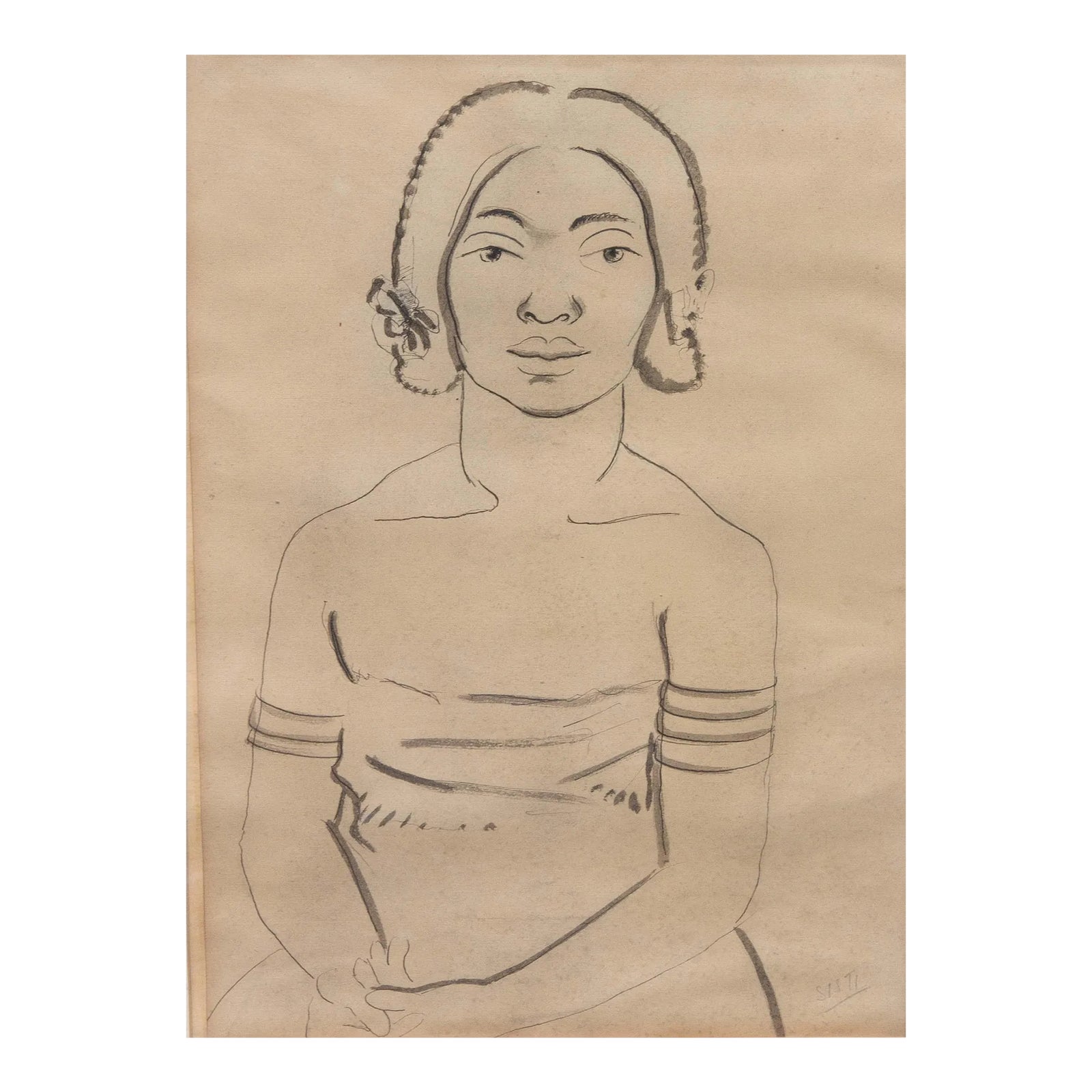 Portrait of African American Woman by Anthony Sisti Circa 1930's | Chairish