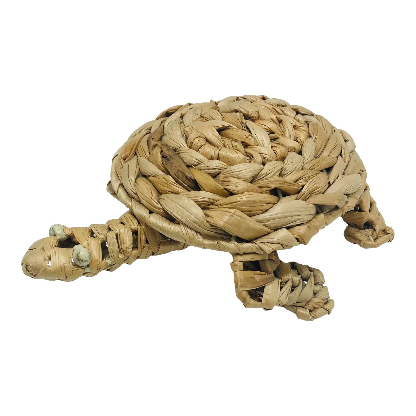 Vintage Wicker Sea Turtle | Chairish