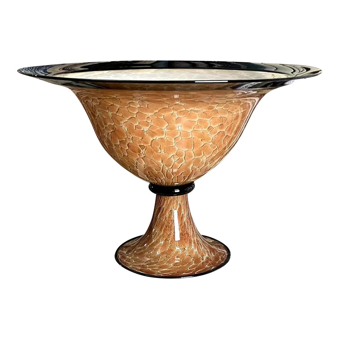 Molly Stone and Michael Cohn Large Athena Art Glass Bowl | Chairish