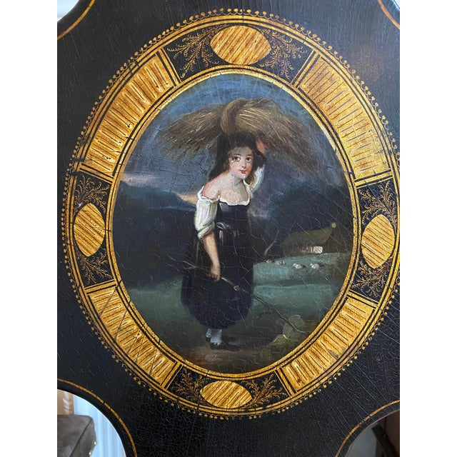 Early 19th Century Regency Polychrome Painted Pole Screens - a Pair ...