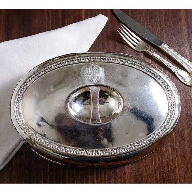 1926 Mark Hopkins Hotel, San Francisco Silverplate Crested Food Cover ...