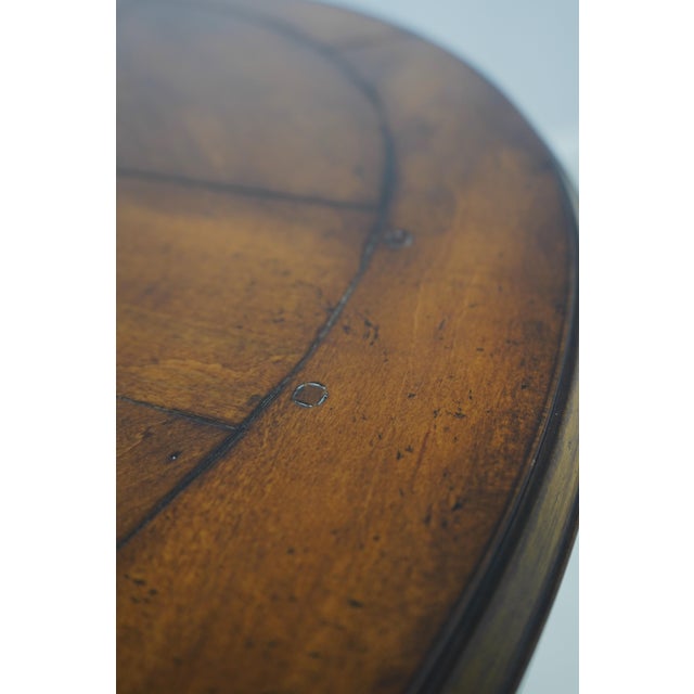 Round High Top Pub Table W. Iron Base | Chairish