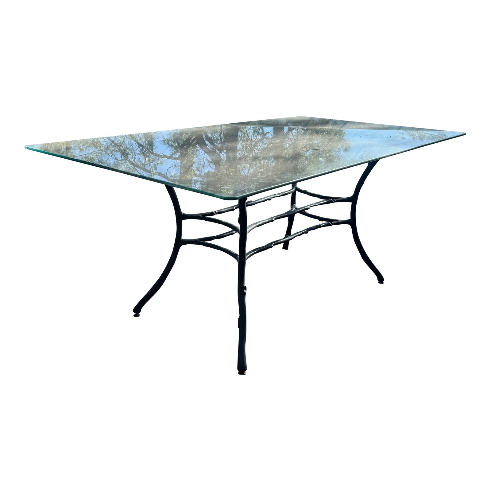 Vintage 20th Century Veneman Twig & Branch Patio Dining Table | Chairish