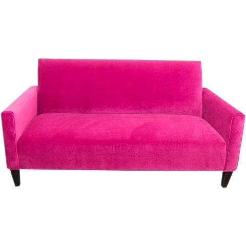 Fuschia Velvet Sofa | Baci Living Room
