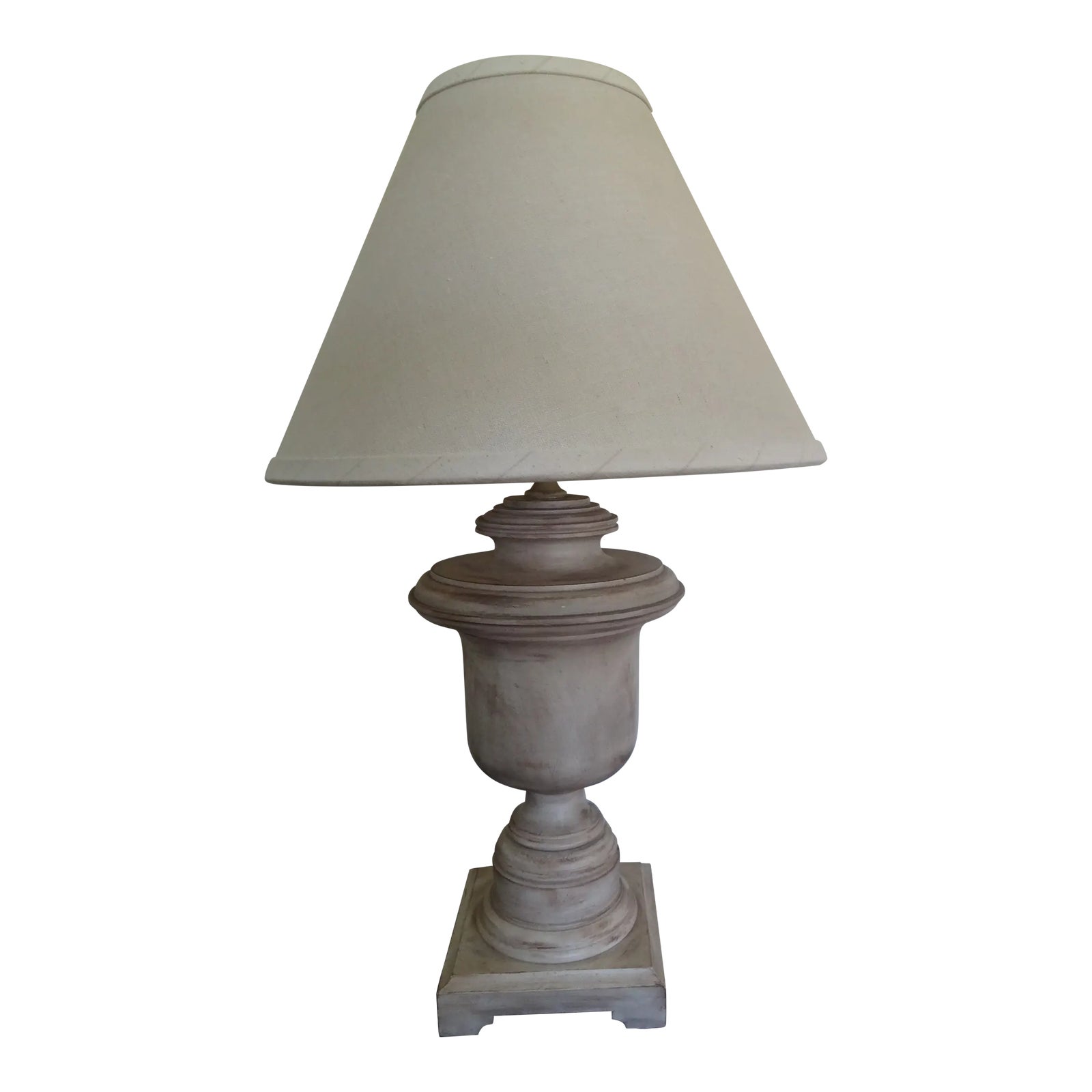 Vintage Wood Carved Lamp | Chairish