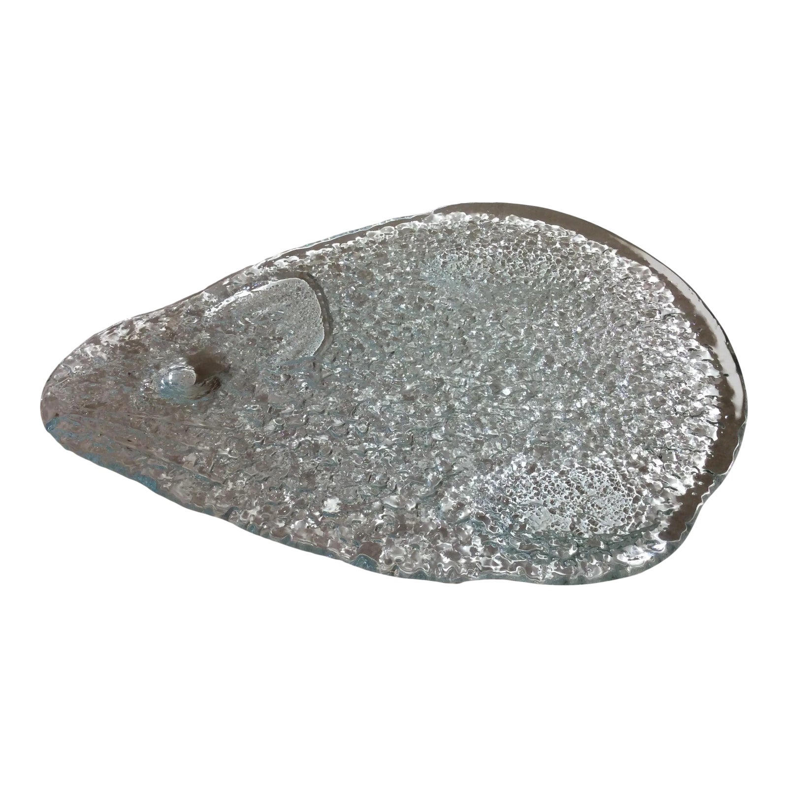 1970s Pressed Glass Mouse Shaped Platter | Chairish