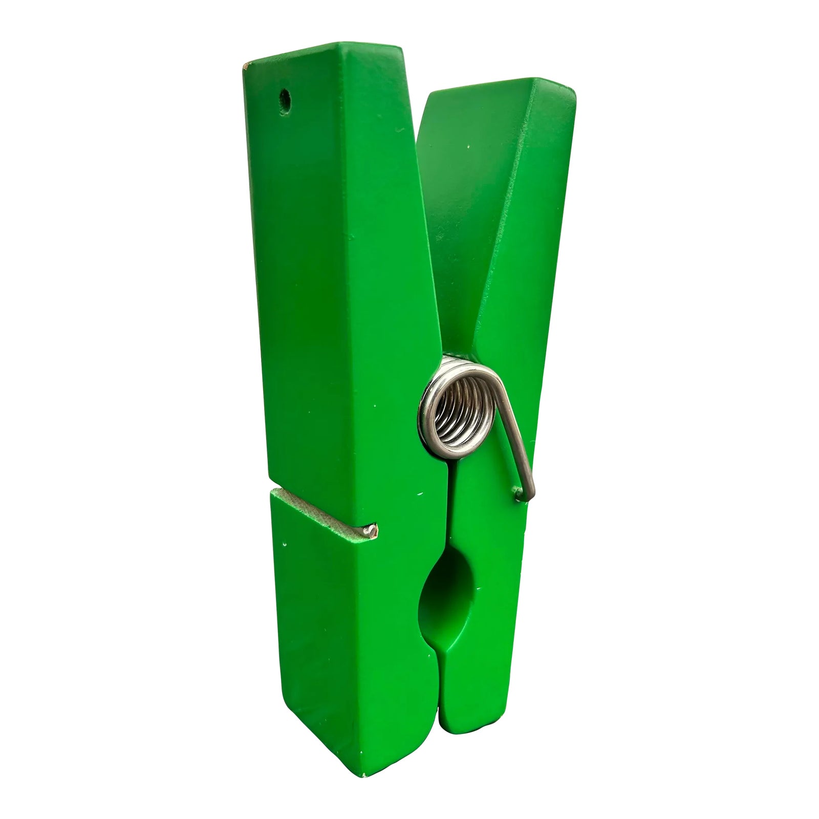 Late 20th Century Large Green Clothespin | Chairish