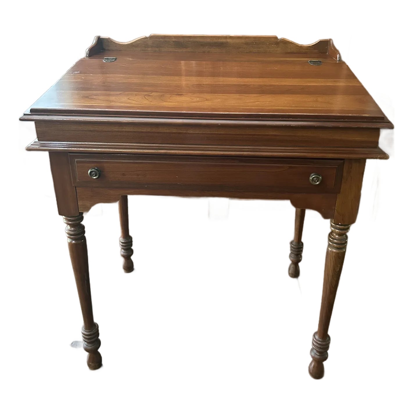 Vintage Slant Top Writing Desk | Chairish