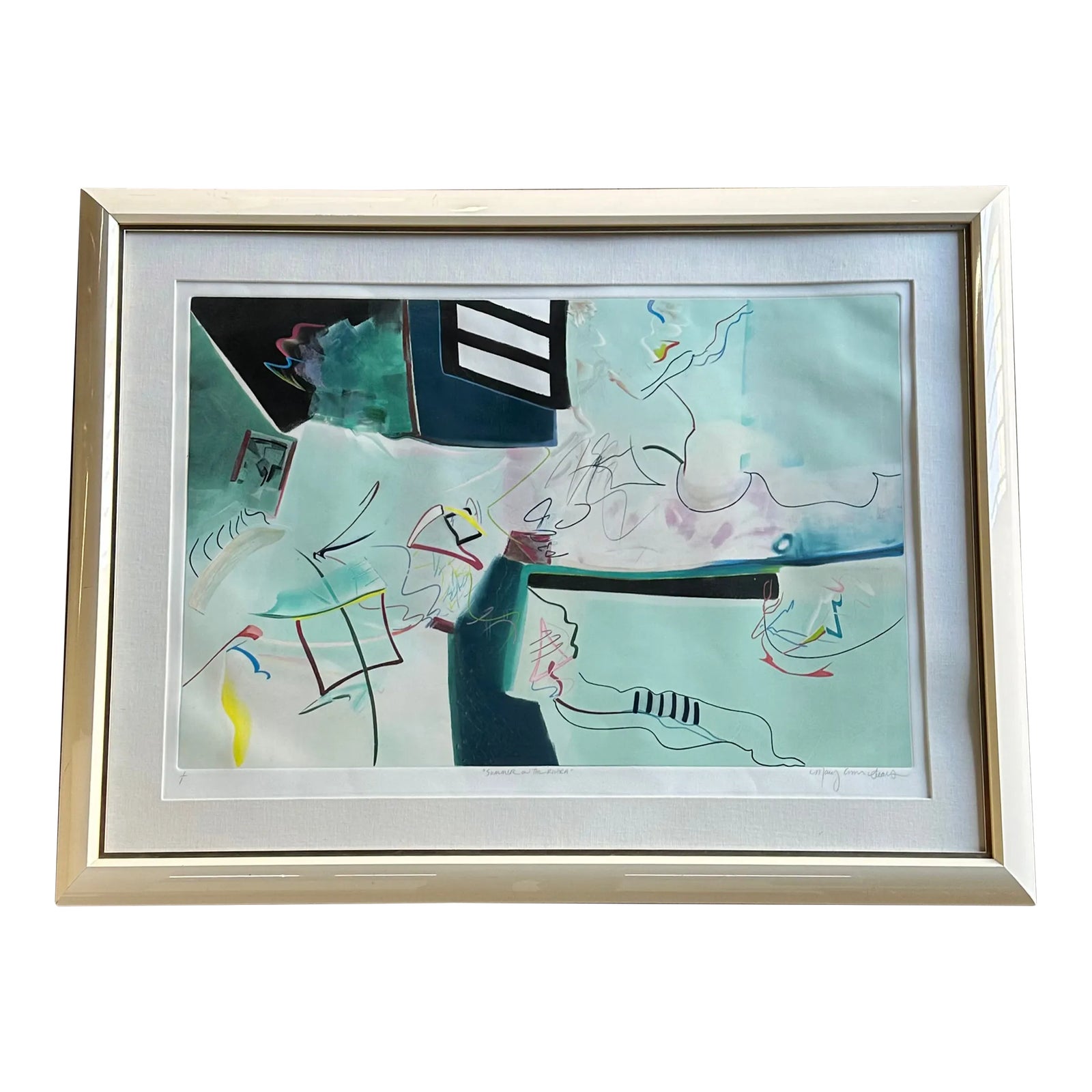 “Summer on the Rivera” Signed Print by Mary Anne Sears | Chairish