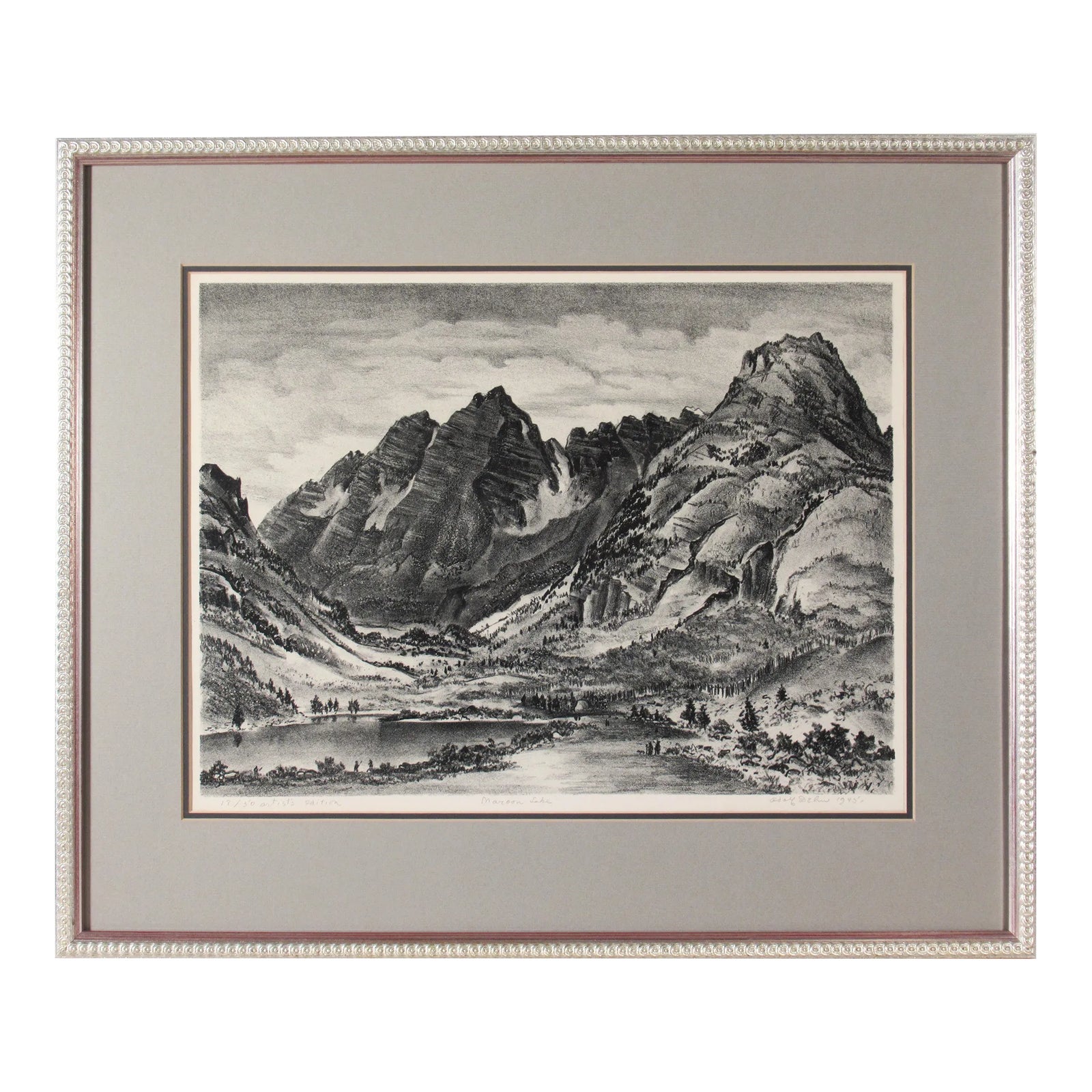 Adolf Arthur Dehn, Maroon Lake, Colorado, 1945 | Chairish