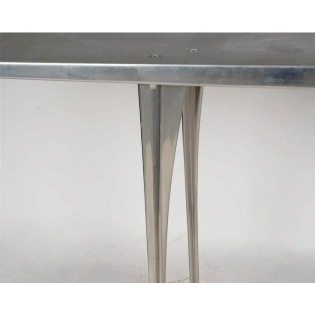 Industrial 1960s Modernist Polished Metal Console Table | Chairish