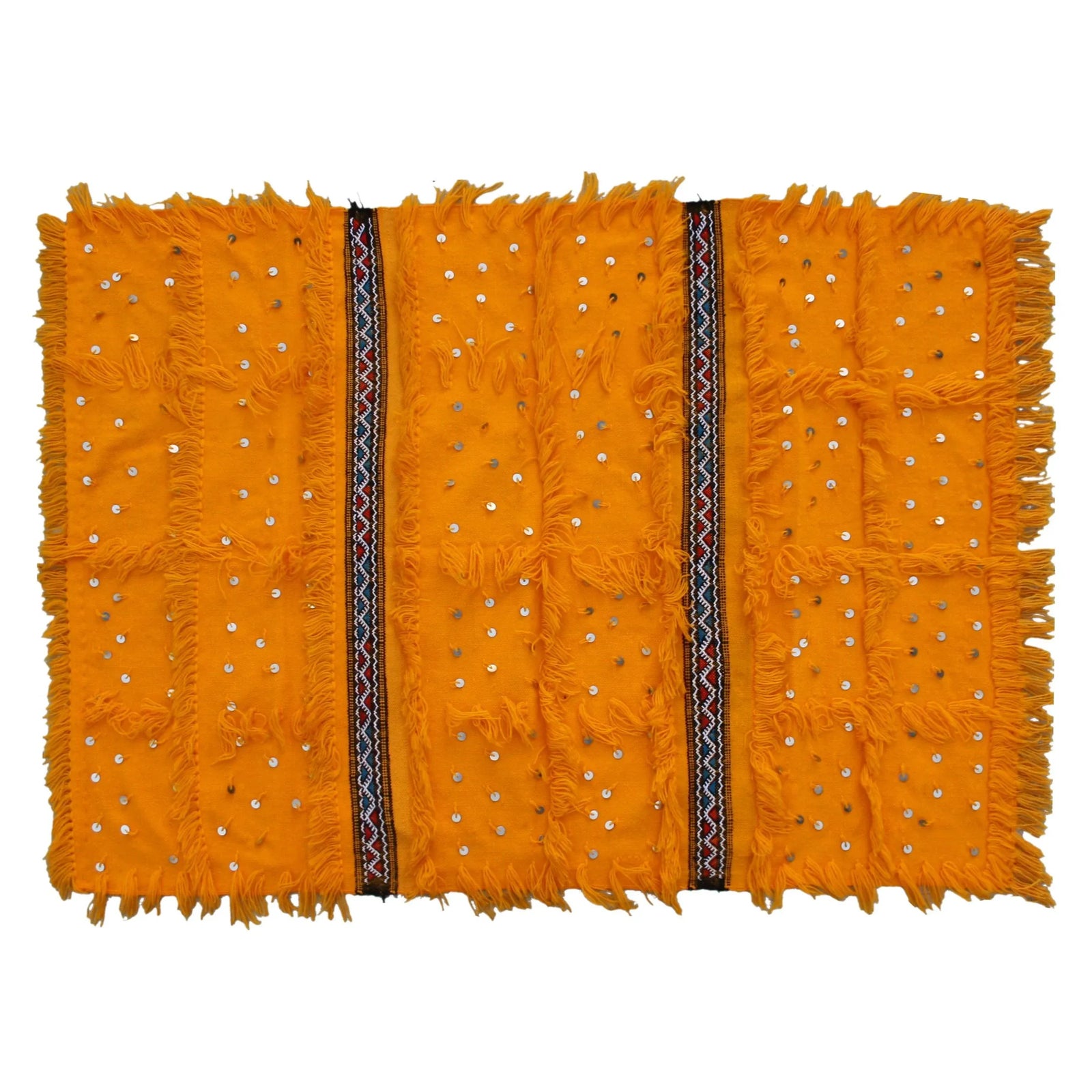 Late 20th Century Striped Moroccan Berber Throw | Chairish