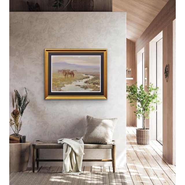 Charles Walter Simpson 1885 - 1971. English. Dartmoor Ponies. Oil on ...