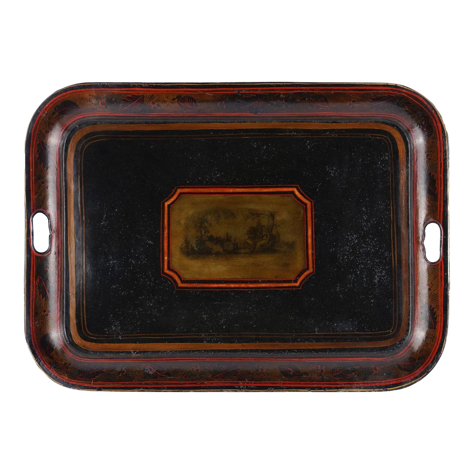 English Tole Tea Tray, C. 1800-20 | Chairish