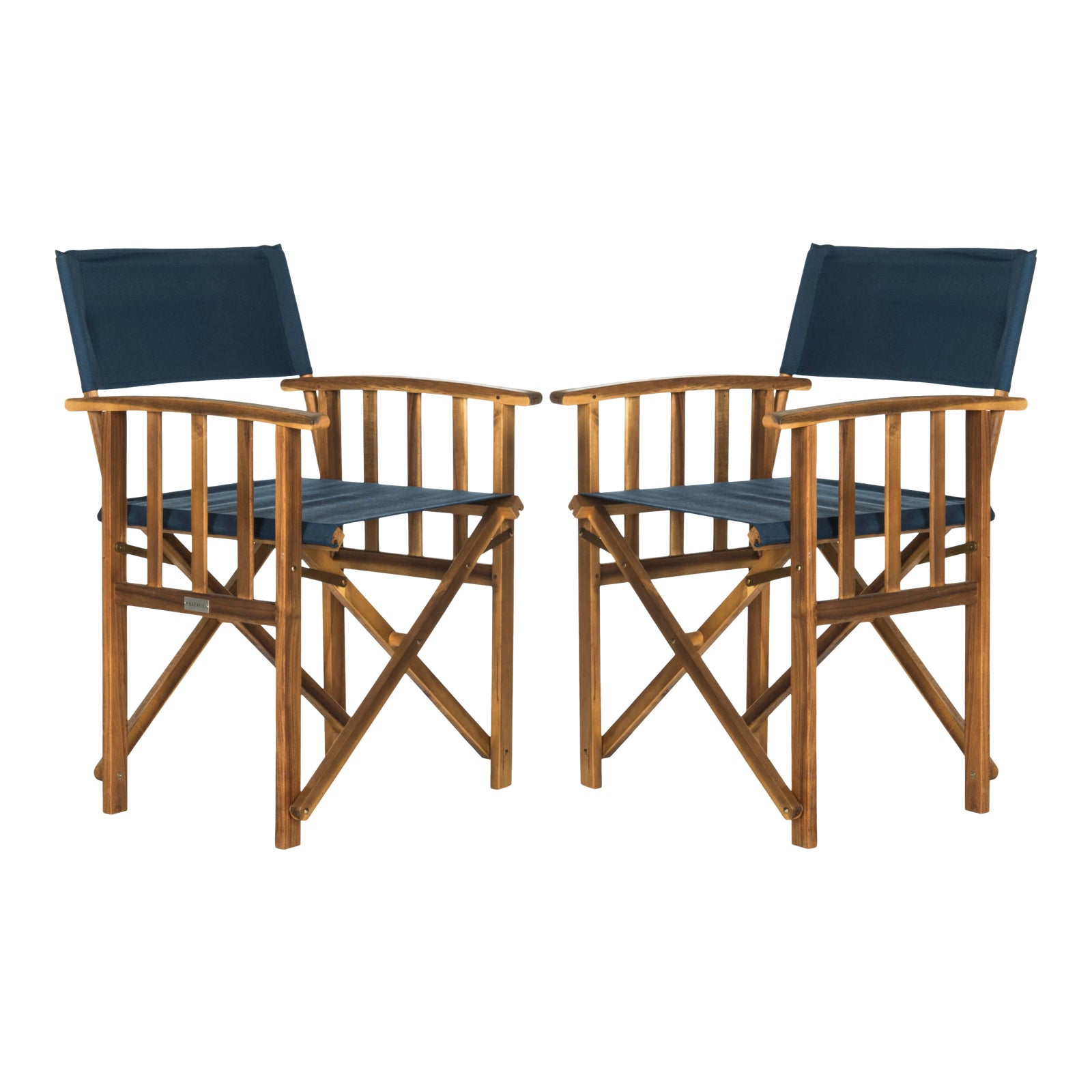 Dior Chair in Natural & Navy - a Pair | Chairish