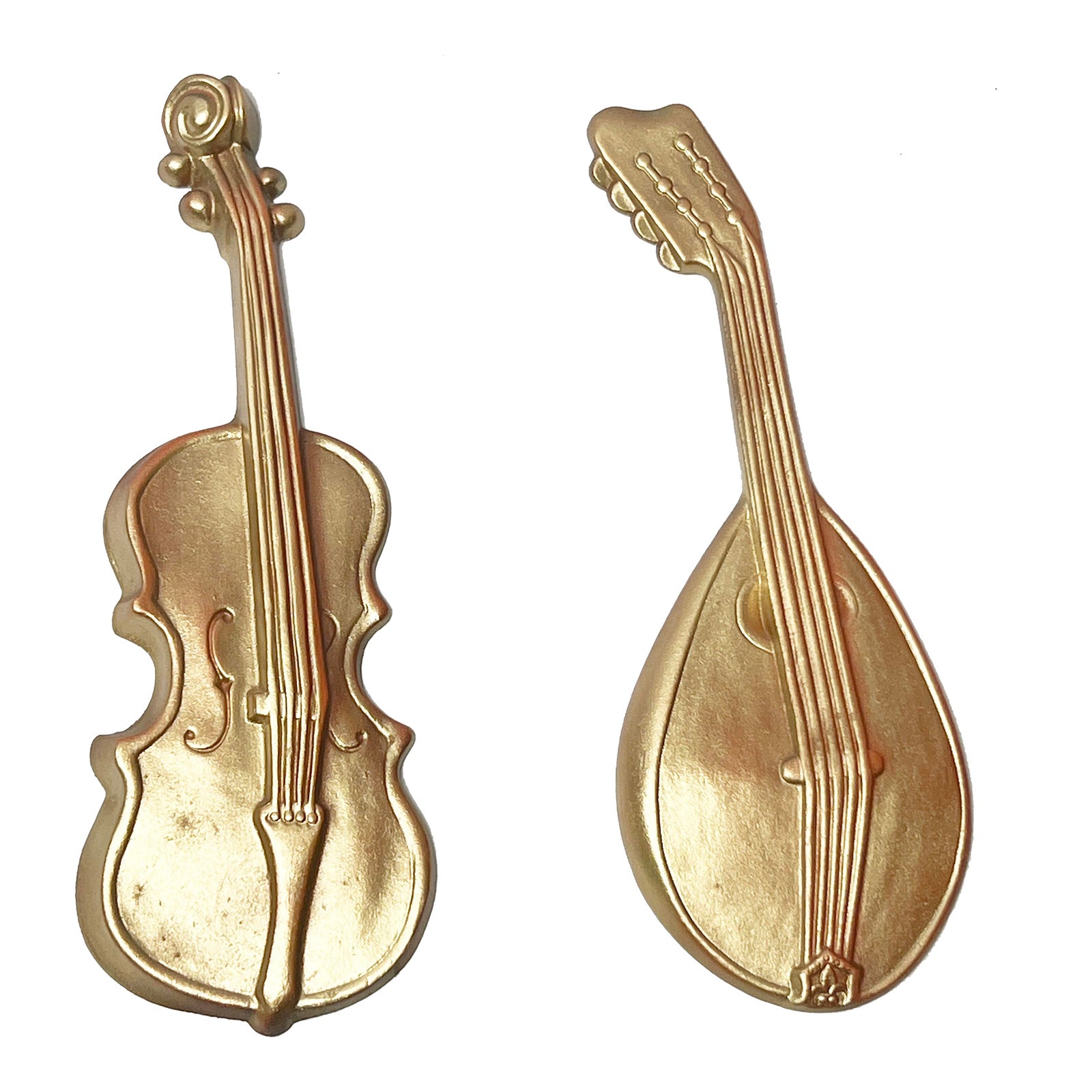 Mid Century Royal Cast Aluminum Mandolin & Violin Instruments Wall ...
