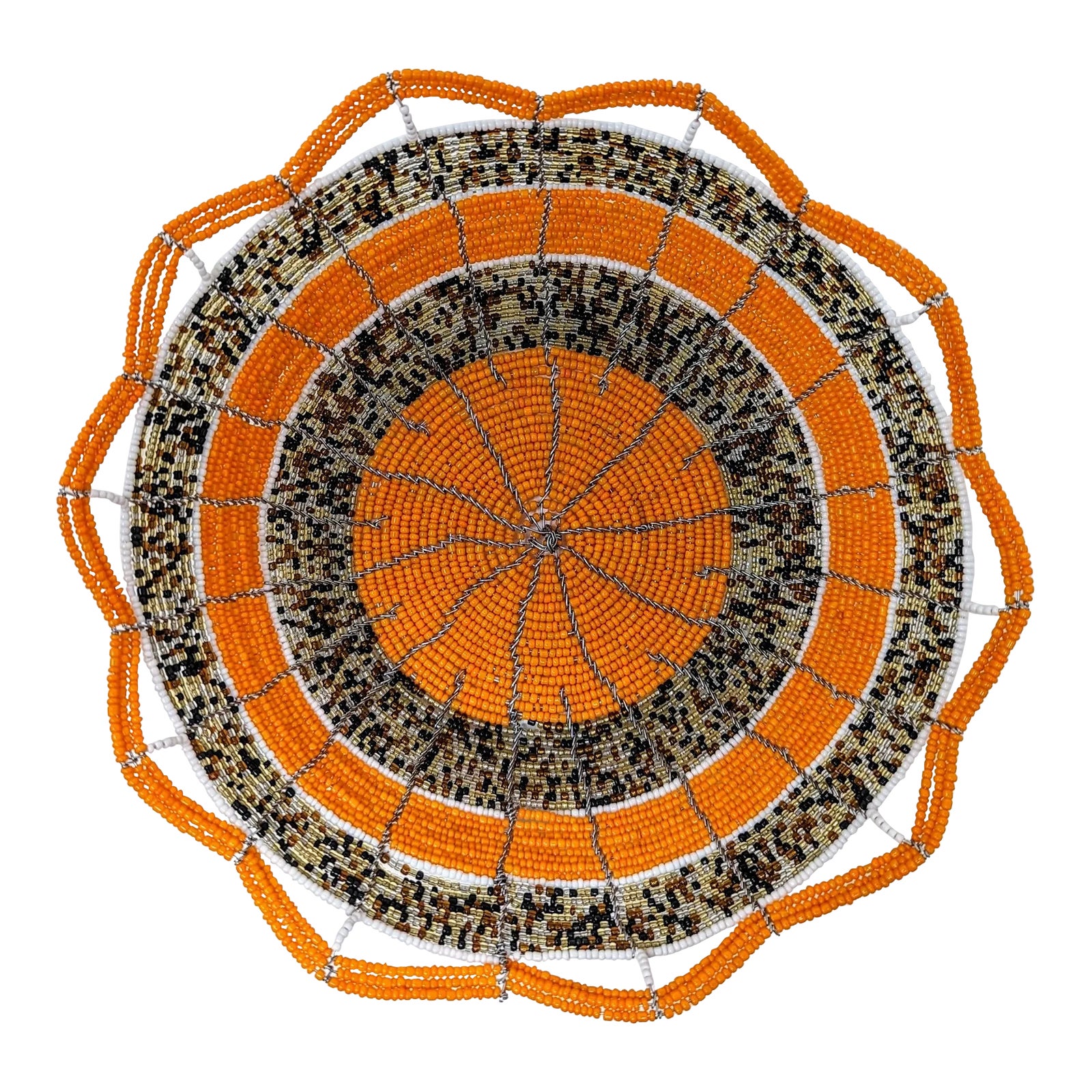 Glass Beaded Decorative Bowl - Handmade in Kenya | Chairish