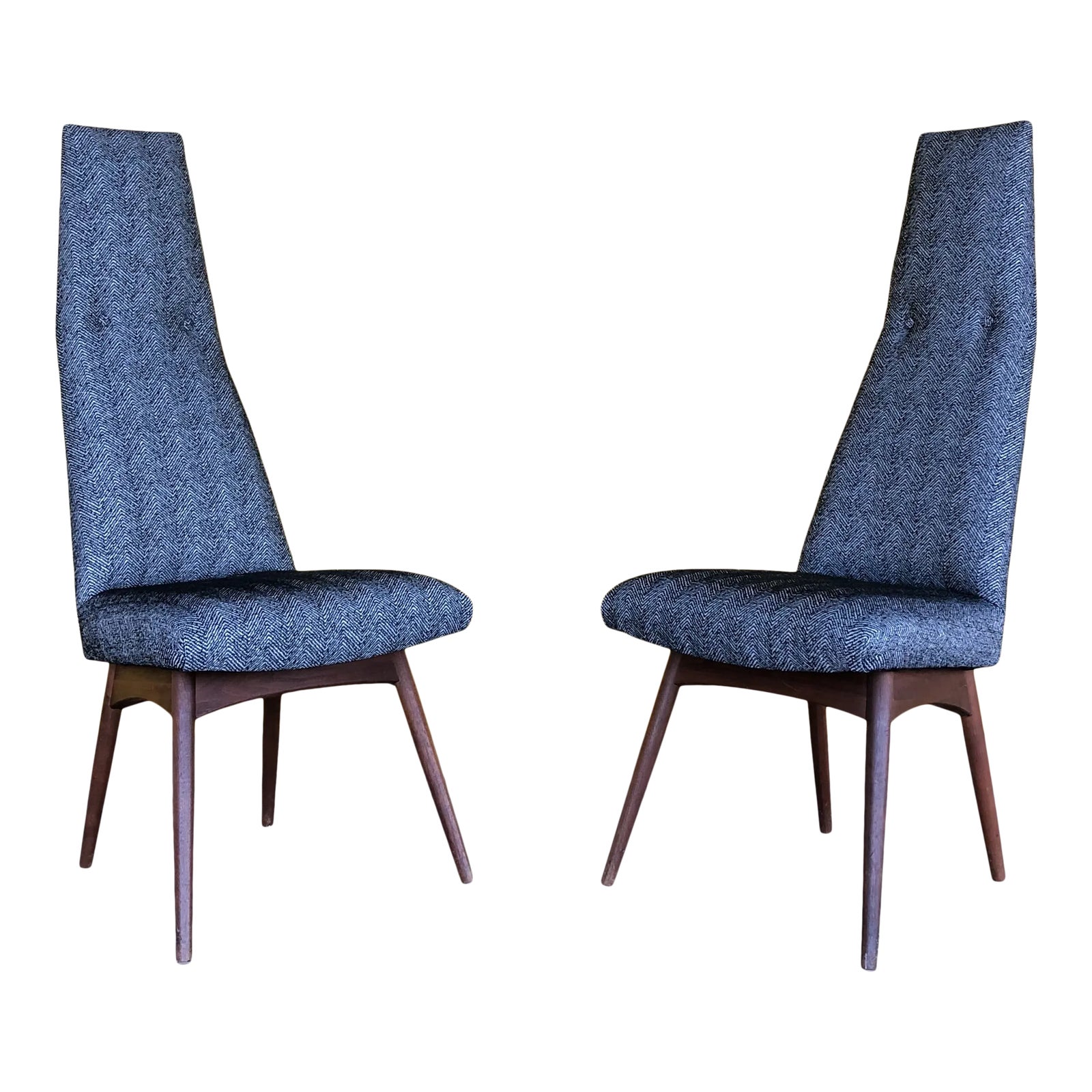 Adrian Pearsall High Back Dining Chairs 2051 -C - a Pair | Chairish