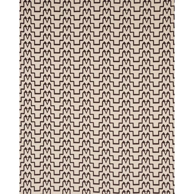 Sample - Schumacher X David Kaihoi Turkish Step Fabric in Brown | Chairish