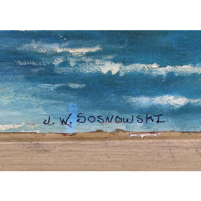 Joseph W. Sosnowski Vintage American Impressionist Coastal Beach Scene ...
