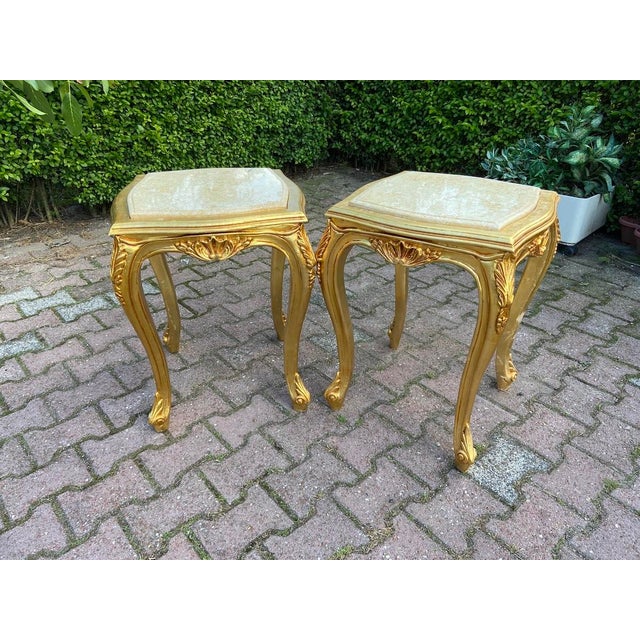 French Louis XVI Style Side Tables -A Pair | Chairish