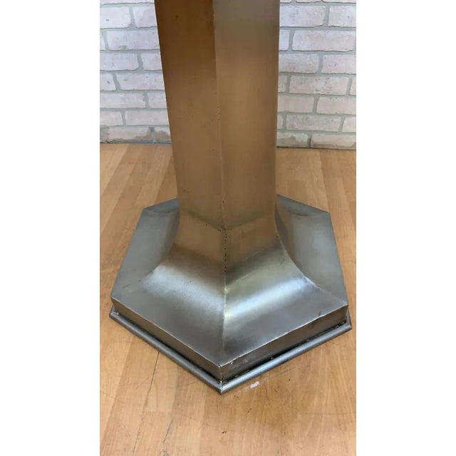 Mid 20th Century Mid Century Modern Structural Metal Octagonal Pedestal ...