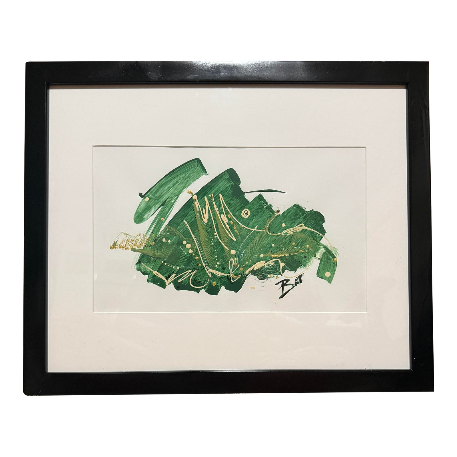 Abstract Oil Painting Signed by Britt | Chairish