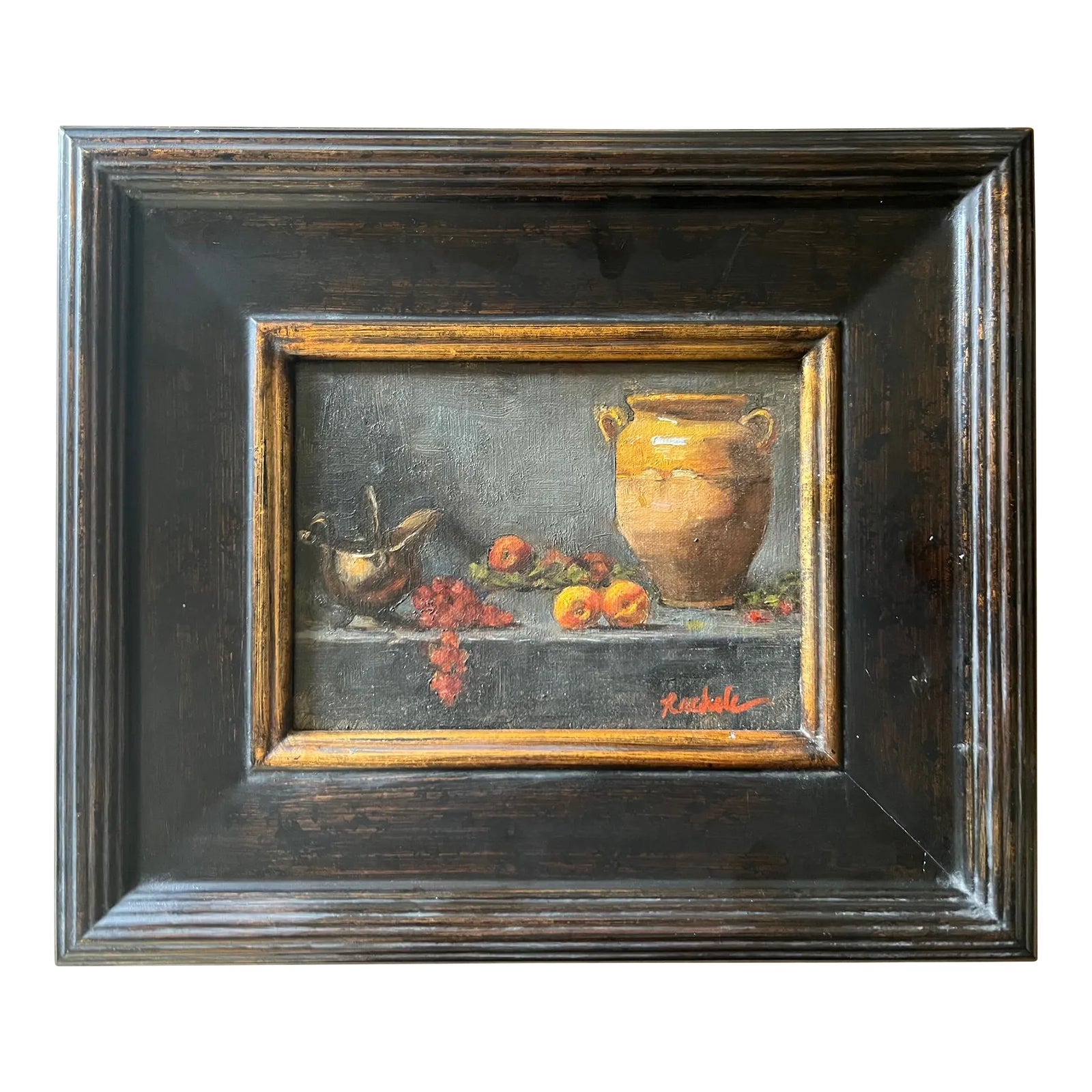 Framed Still Life Oil Painting by Rachele Nyssen, 21st Century | Chairish