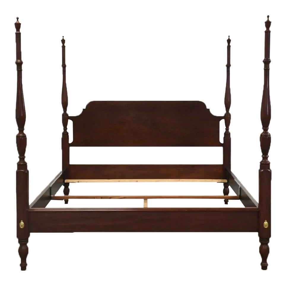 1990s Henkel Harris Queen Cherry Bed | Chairish