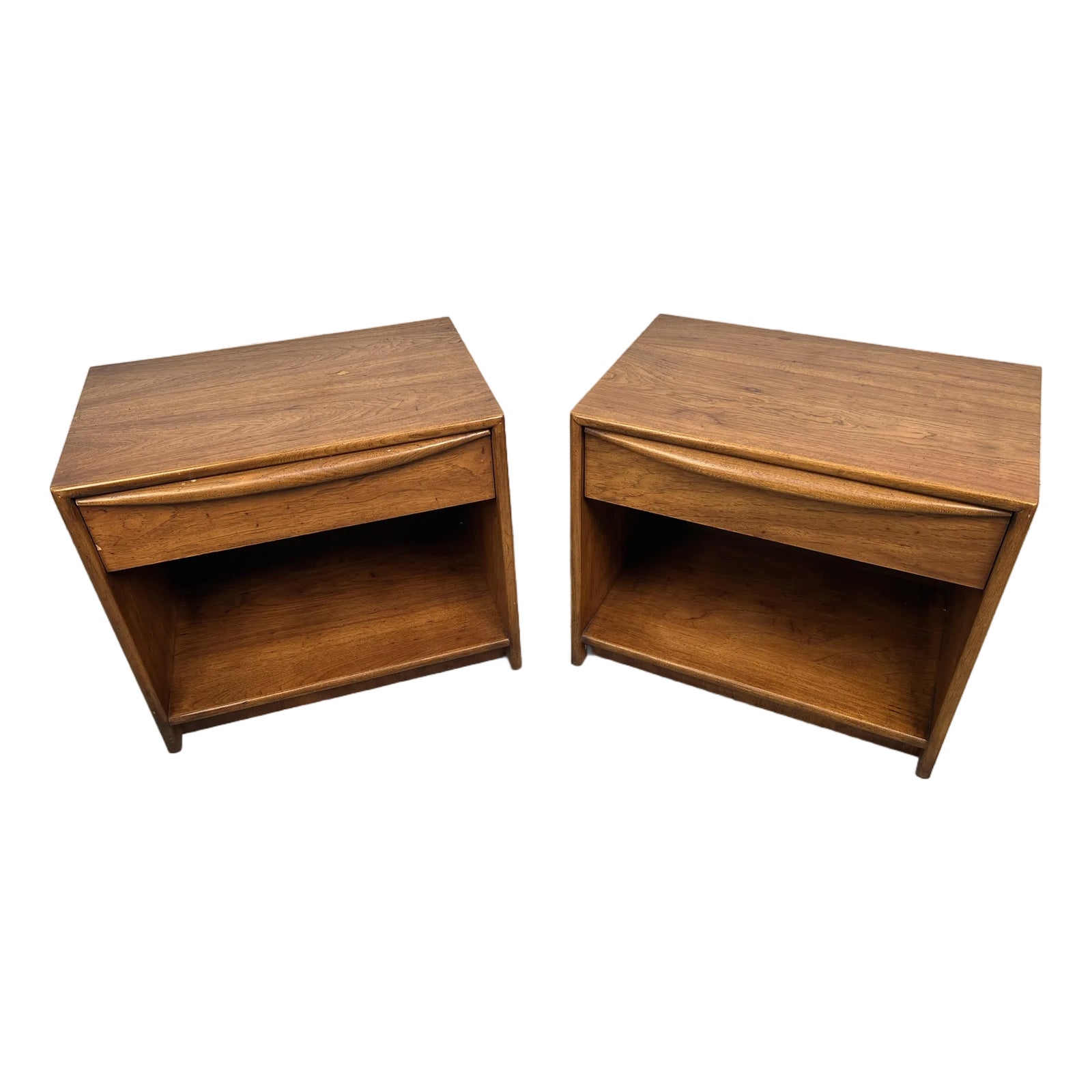 Pair of Mid 20th Century Modern Walnut Night Stands by Lane Furniture ...