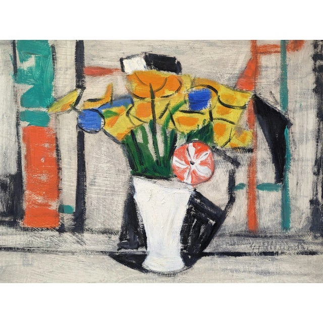 1964 Mid-Century Modern "The Bouquet" Vintage Swedish Semi-Abstract ...