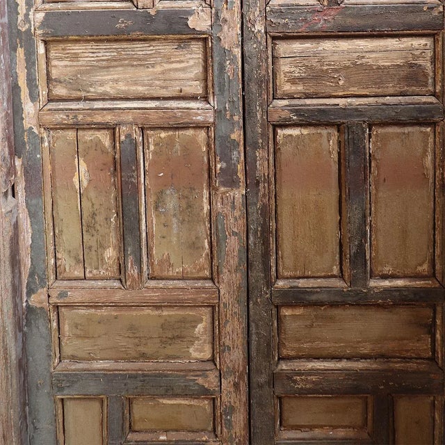 Spanish Baroque Style Painted Pine Paneled Window Shutters and Frame ...