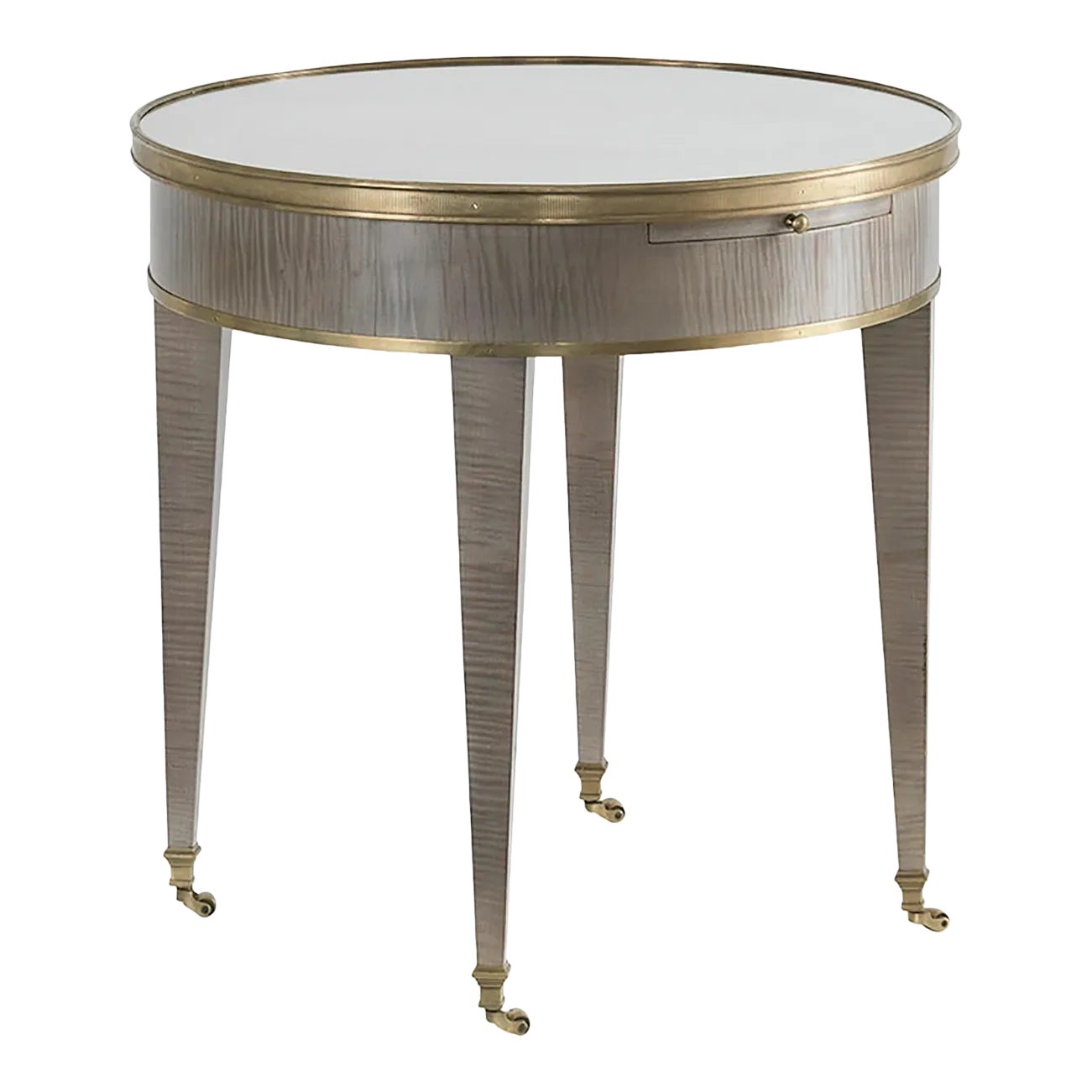 Modern History Tuxedo End Table - Grey Sycamore | Chairish