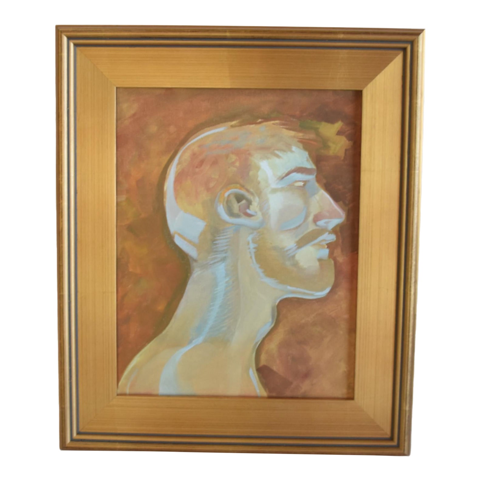 Contemporary Modern Male Profile Portrait Oil Painting Including the ...