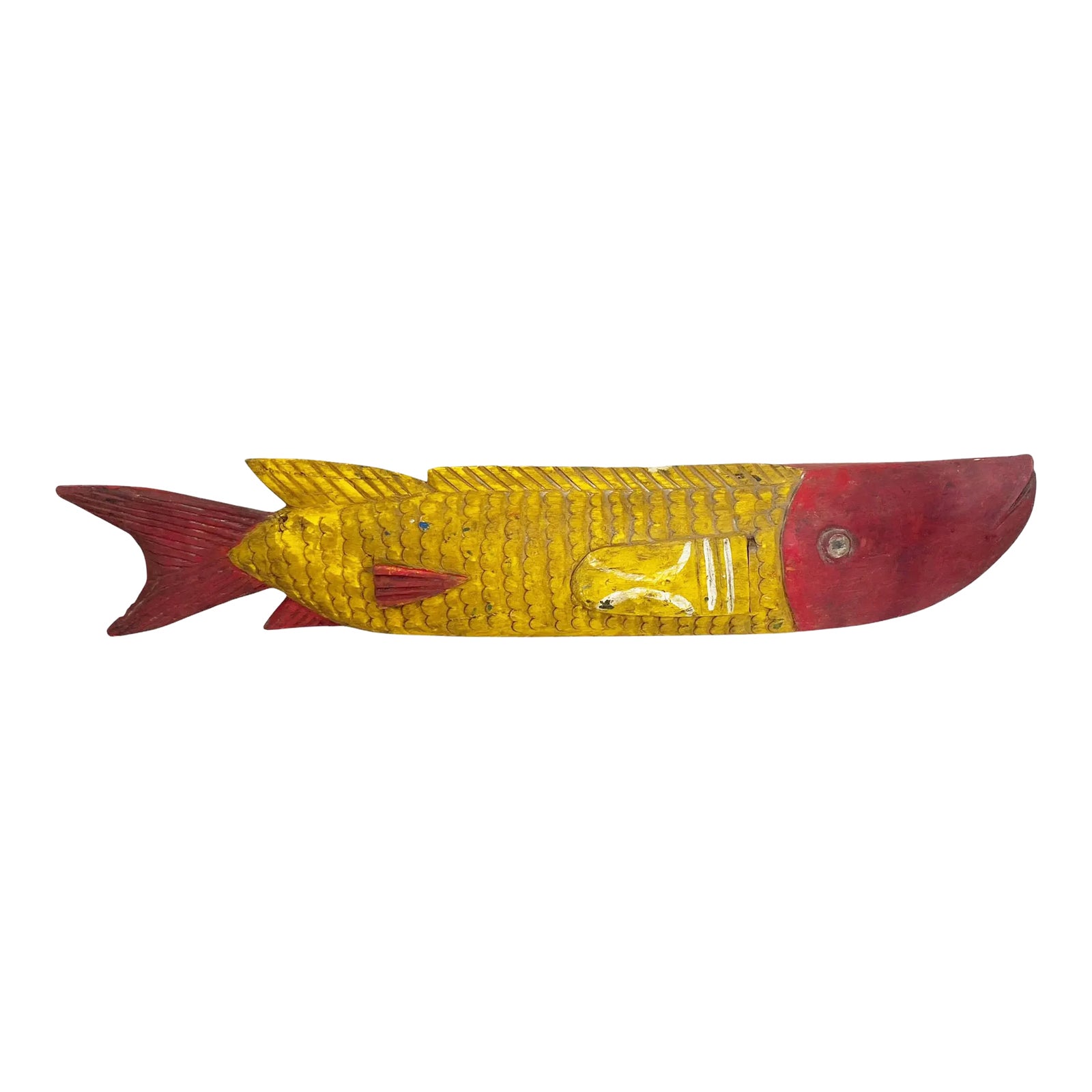 Vintage African Wooden Fish Bozo Tribe Mali 37" | Chairish