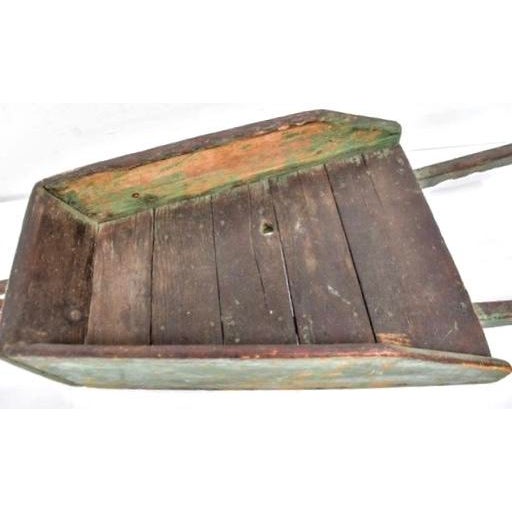 Vintage Child's Green Painted Wheel Barrow From Pennsylvania Amish ...