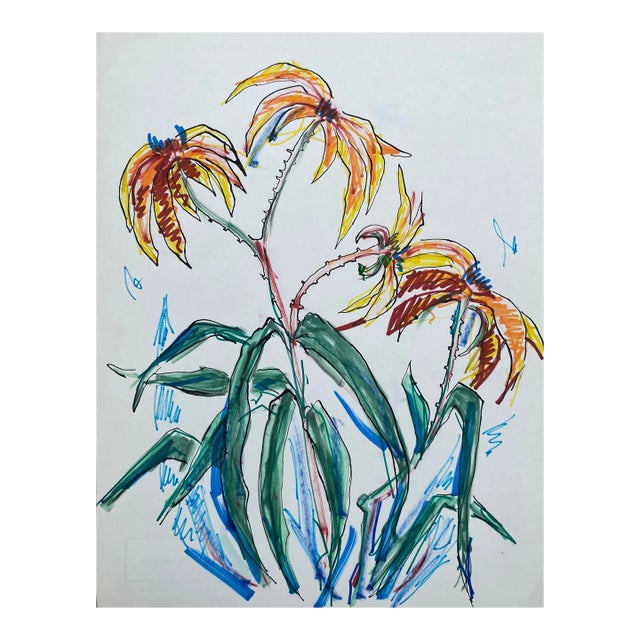 Alexandra Merker Botanical Painting | Chairish
