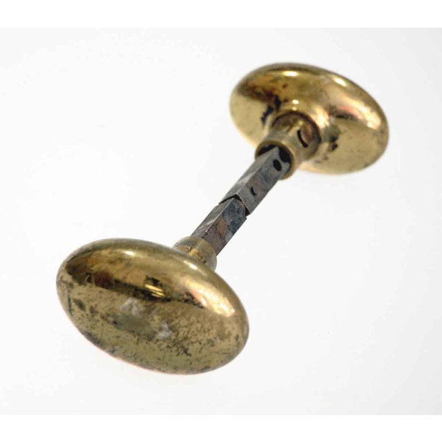 Vintage Sargent & Co. Polished Brass Oval Door Knob Set | Chairish