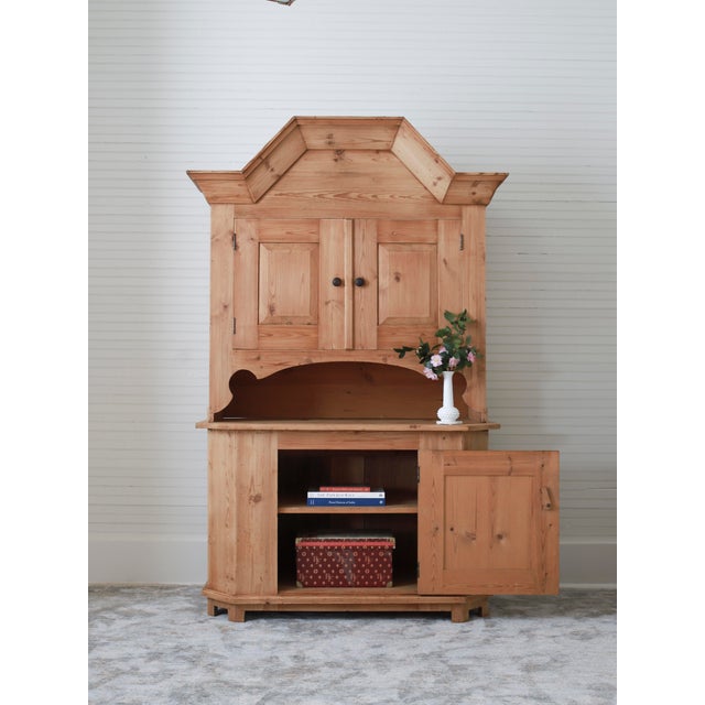 Antique Swedish Pine Hutch Step Back Cabinet Chairish
