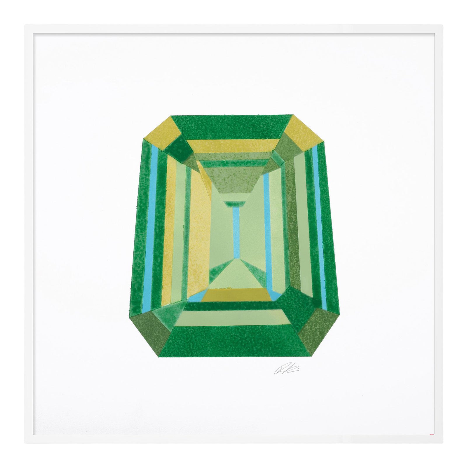 Emerald Cut by Rankin Willard in White Framed Paper, Small Art Print ...