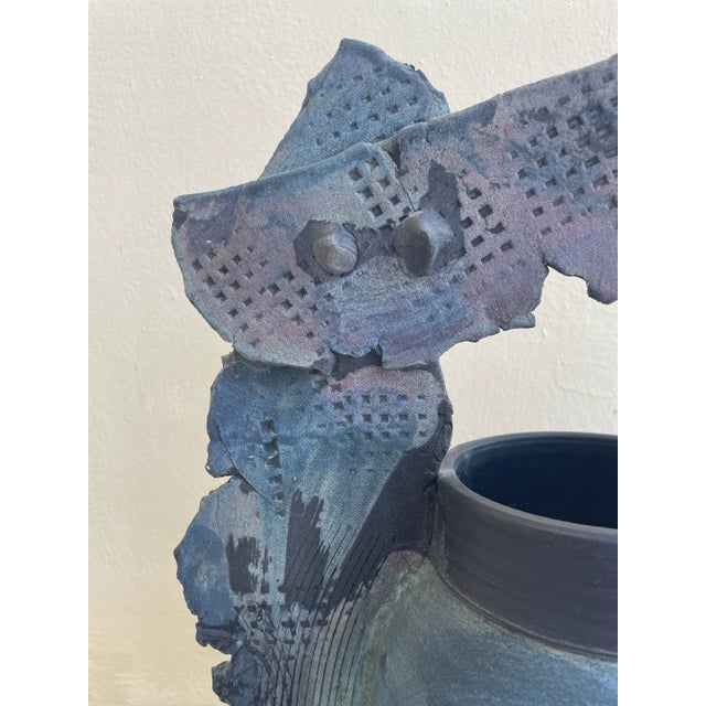 Matthew Lovein Raku Studio Pottery Vase | Chairish