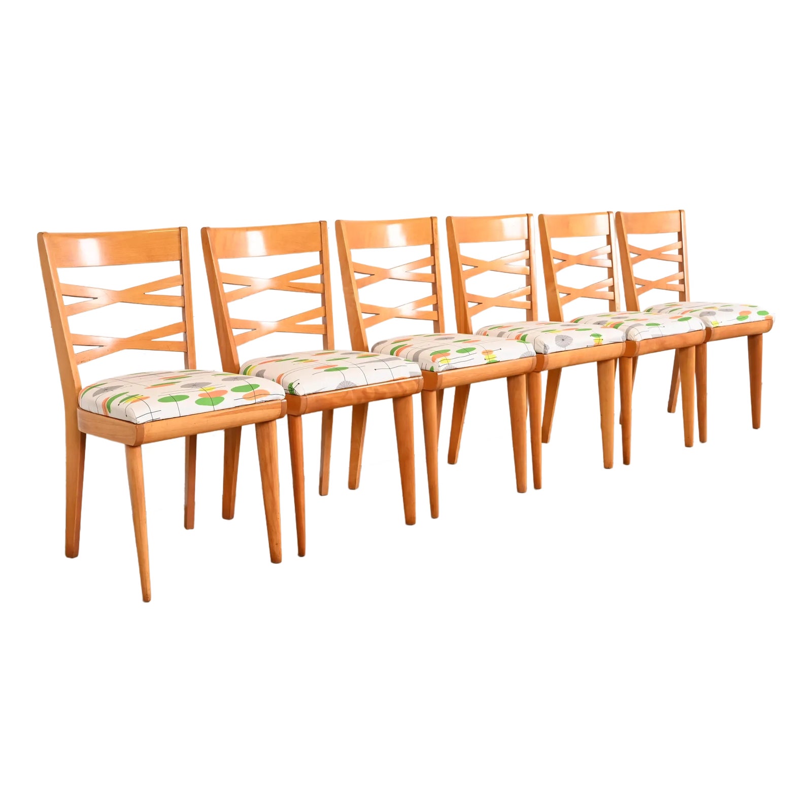 Heywood Wakefield Mid-Century Modern Solid Maple Dining Chairs, Set of Six | Chairish