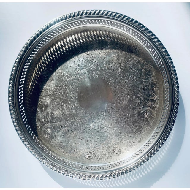 Vintage Wm. Rogers 671 Silverplate Round Reticulated Bar Serving ...