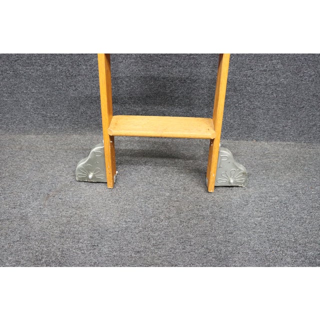 Putnam Rolling Oak Library Ladder | Chairish