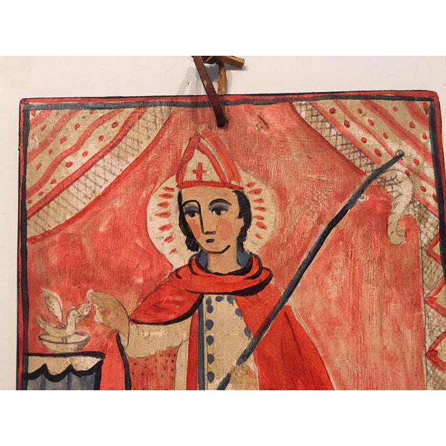 Vintage Modern Santa Fe Retablo - Saint Nickolas by Irene Martinez ...