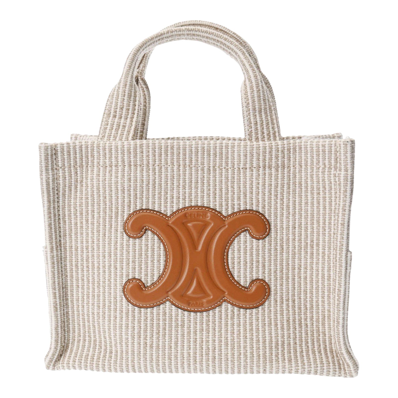 Celine Small Hippo Tice Triomphe White Gray 199162Fee.02Bg Women's ...