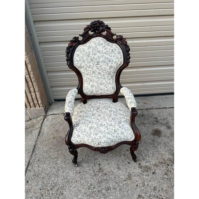 19th Century Antique Victorian Rococo Style Walnut-Rosewood Carved ...