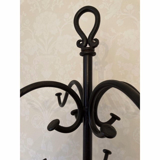 Vintage Handmade Wrought Iron Coat and Hat Rack | Chairish